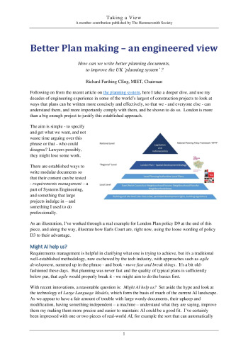 Taking a View – Better Plan making – an engineered view | The ...